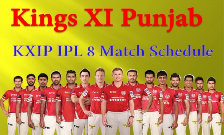 IPL 8 Kings XI Punjab Squad 2015 – KXIP IPL 8 Complete Team Match Schedule