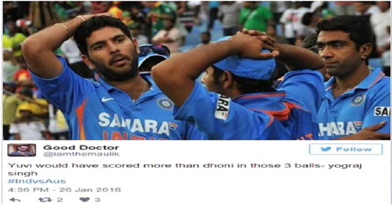 Yuvraj Singh Fans Troll Dhoni on Twitter About His Batting Place