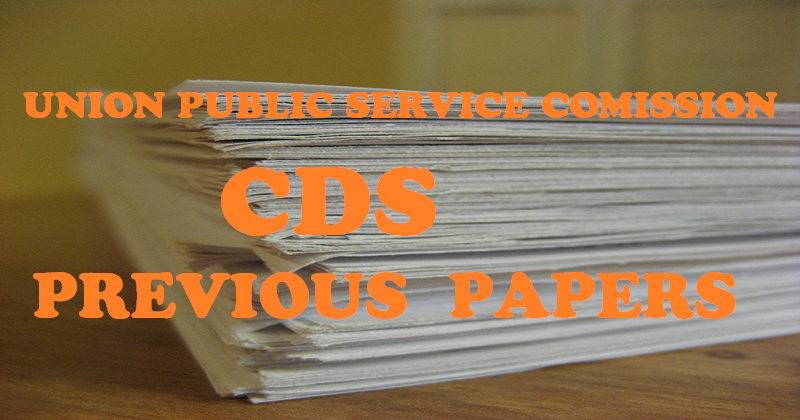 UPSC CDS Exam Previous Year Solved Question Papers | Model Papers PDF ...