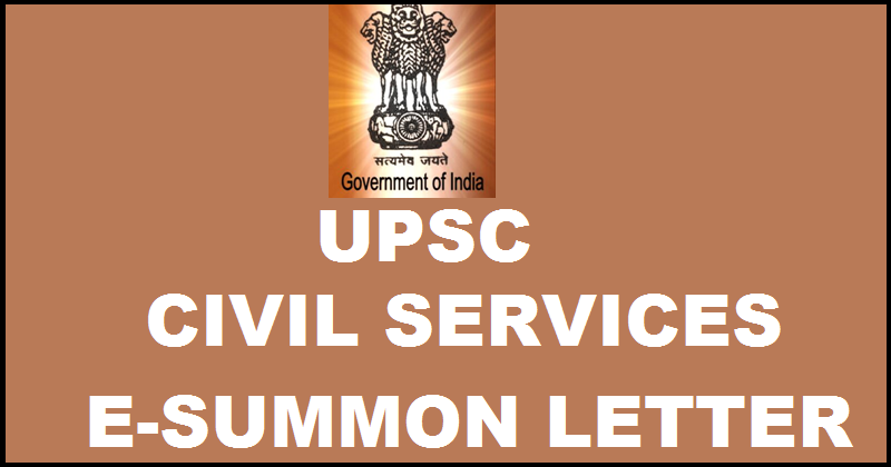 UPSC Civil Services E-summon Letter For Personality Test/Interview ...