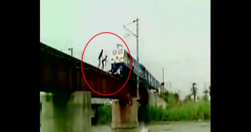 Watch Video: 7 Boys Dodge Train Deliberately At The Last Possible Moment