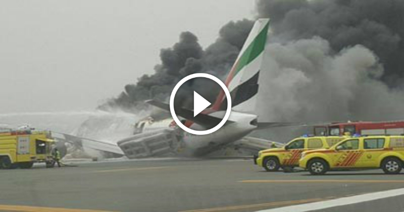 Watch Video: An Emirates Flight Bursts Into Flames After Crash-Landing ...