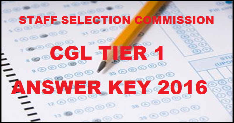 Check now! SSC CGL Tier 1 Official Answer Key 2016 Released @ ssc.nic ... Check now! SSC CGL Tier 1 Official Answer Key 2016 Released @ ssc.nic ...