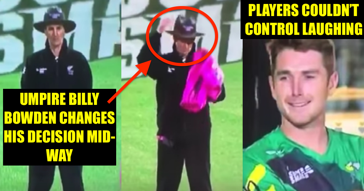 Watch: Umpire Billy Bowden Changes His Mind Mid-Decision Left Smile On ...