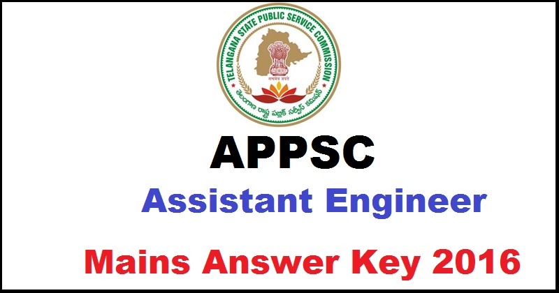 APPSC AE Mains Answer Key 2016 Cutoff Marks| Assistant Engineer 1st & 2 ...