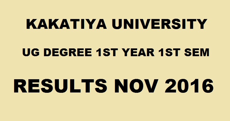 Kuexams.org: Kakatiya University KU UG Degree 1st Year 1st Sem Results ...