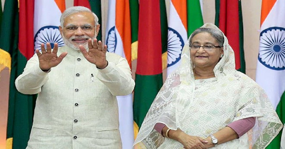 PM Modi And Sheikh Hasina Broke Into Laughter For More Than One Minute ...