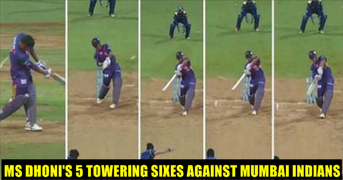MS Dhoni Destroys Mumbai Indians Bowlers By Hitting 5 Towering Sixes In ...