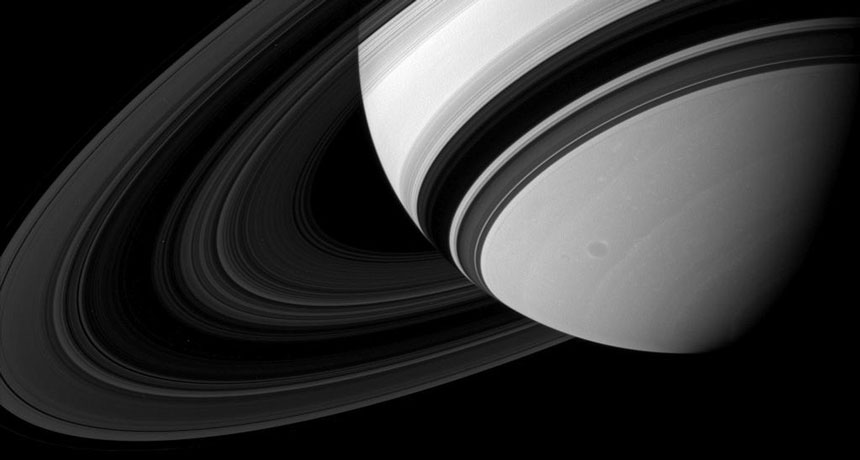 NASA Releases Pictures Of Saturn Casting Its Own Shadow On Its Rings