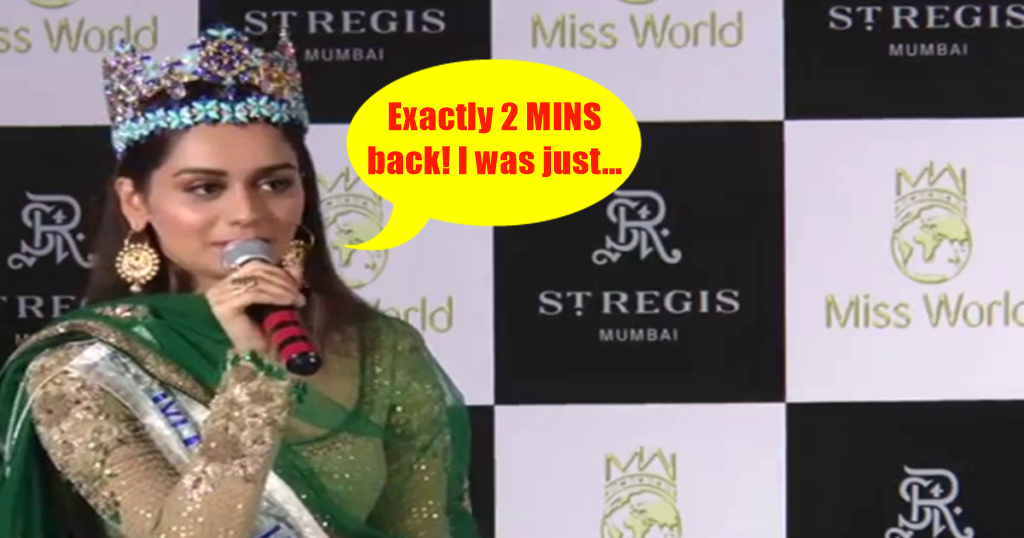 Miss World 2017 Manushi Chillar Reveals What Happened With Her ‘Minutes ...