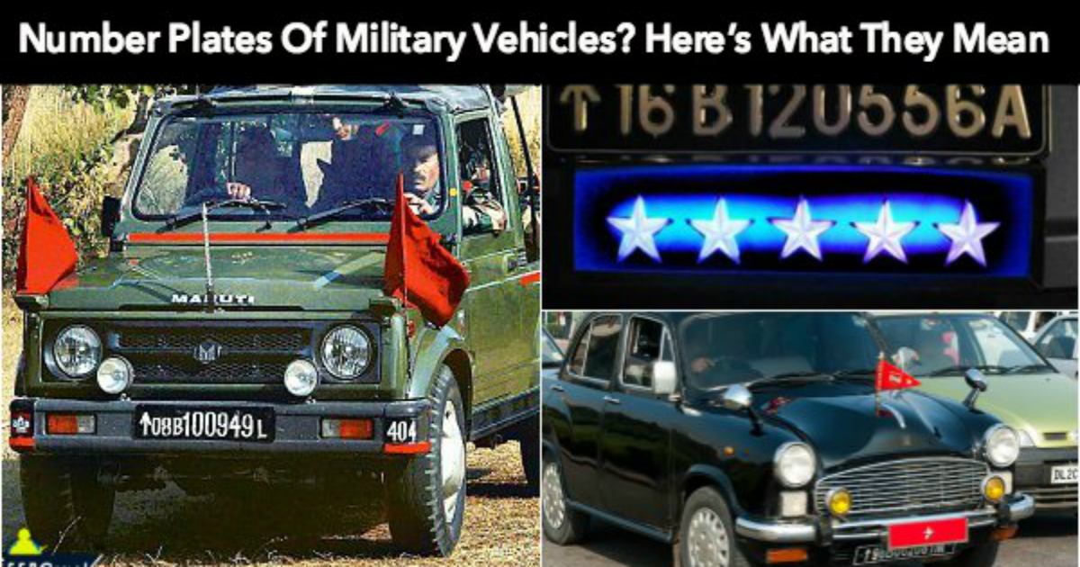 Difference Between Normal & Military Car Number Plates, Things You Must ...