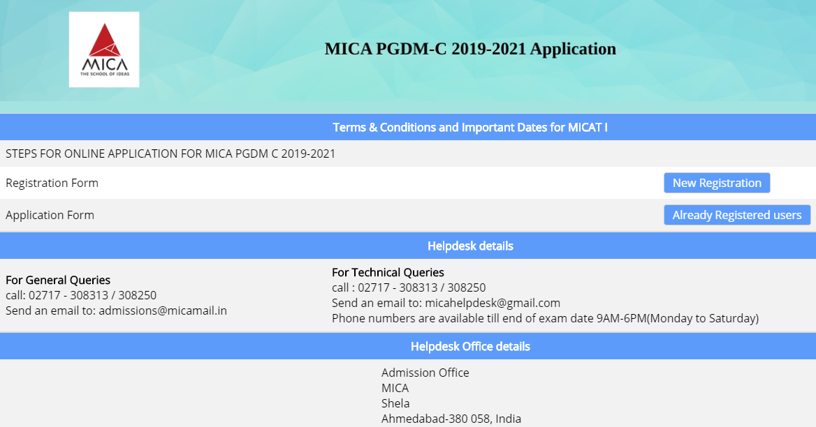 MICAT 1 2018-2019 Online Registration: Check How To Fill Application Form