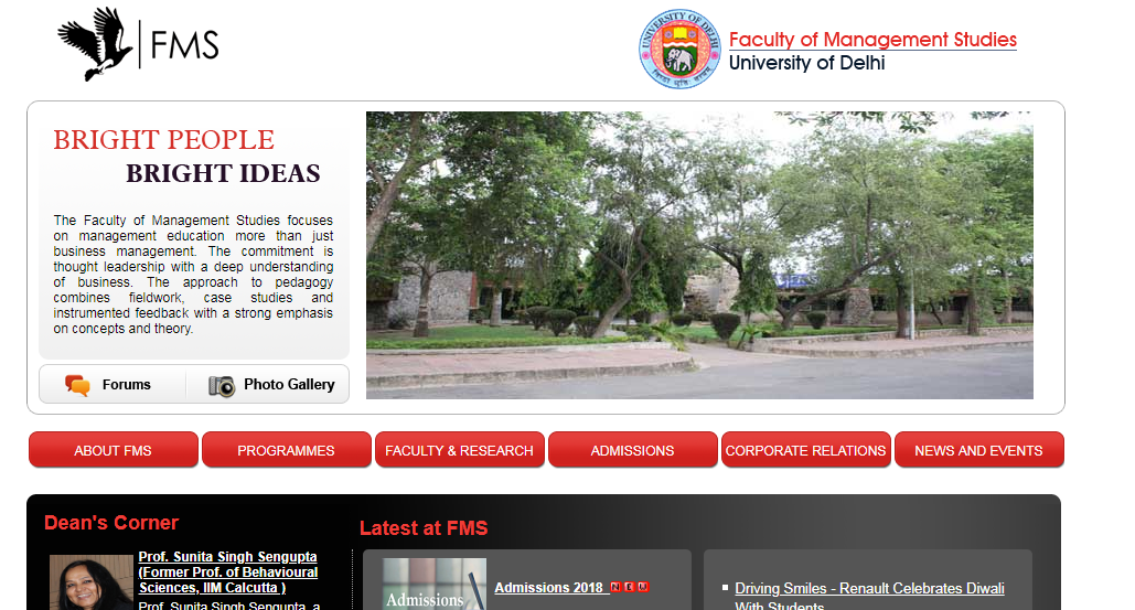 FMS Delhi Cut Off 2018: Faculty of Management Studies CAT Scores