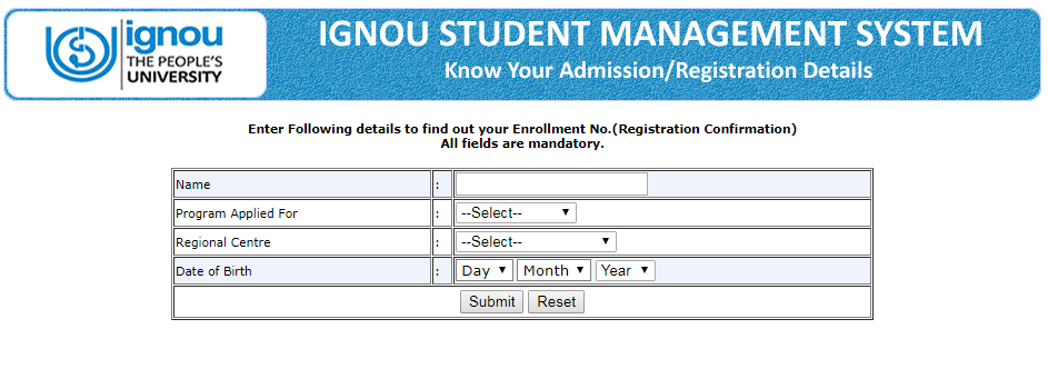 IGNOU Admission Status By Name: Student Zone Registration Online