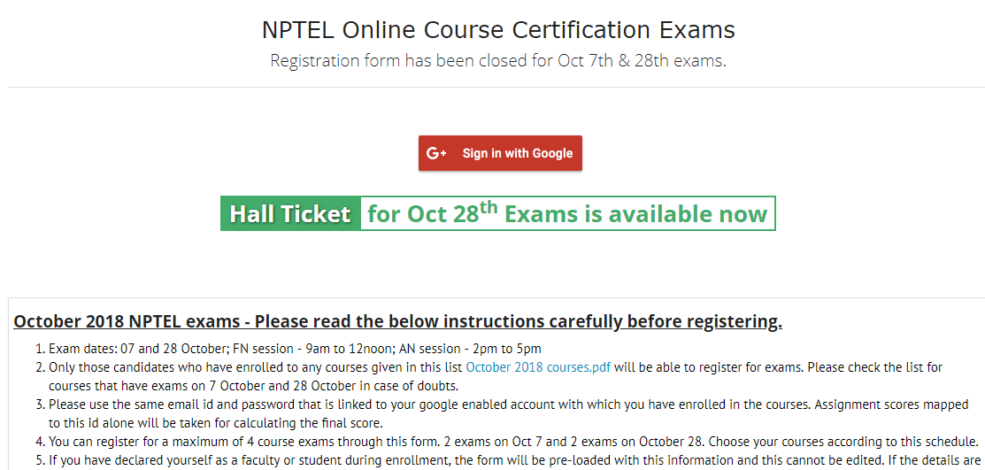 NPTEL Registration Form 2018-2019 Last Date, How to Fill Online