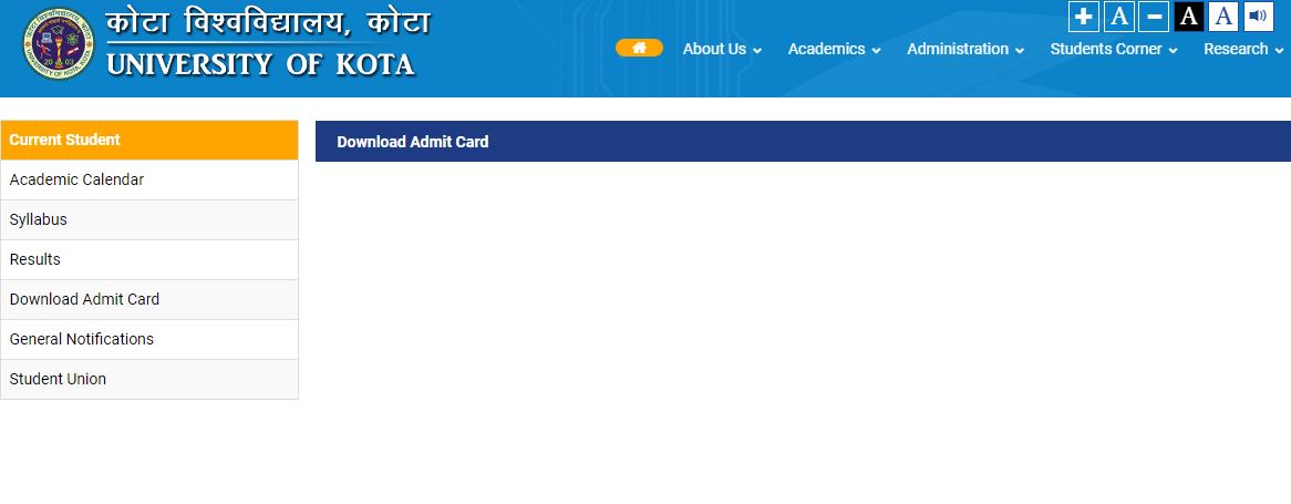 UOK Admit Card 2018-2019 Name Wise Download for BA Part 1, 2, 3