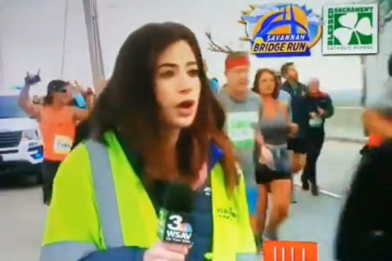 Georgia Reporter Alex Bozarjian Groped On Live TV By Man Running In ...