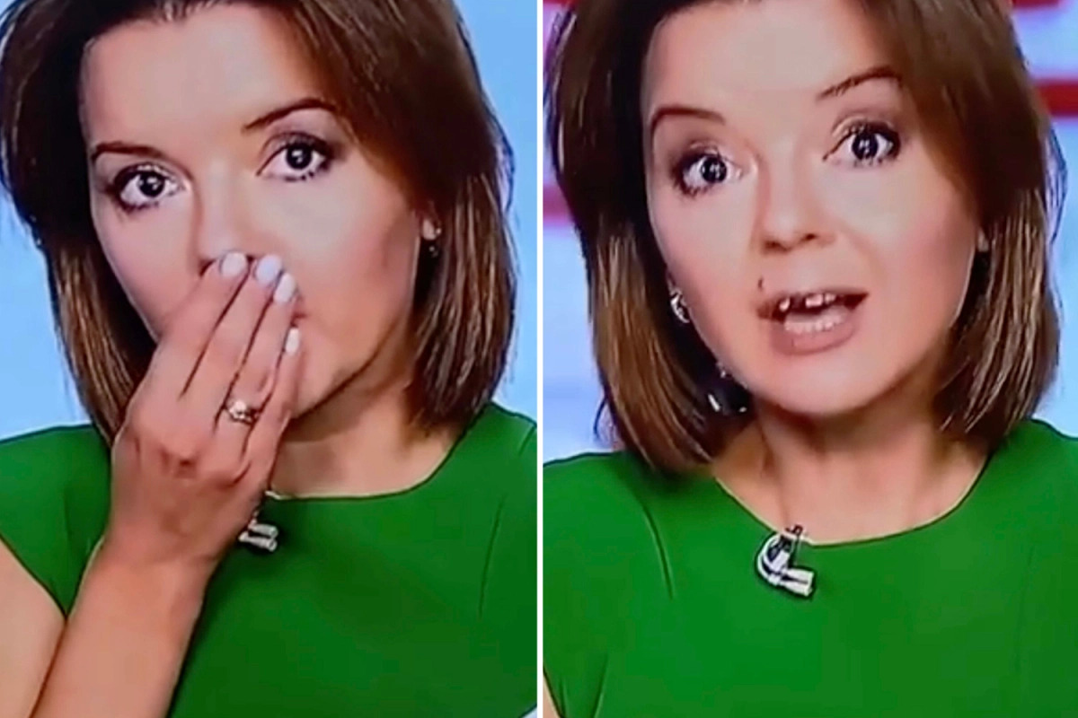 Ukrainian News Reporter Tries To Keep It Cool After Her Tooth Falls Out ...